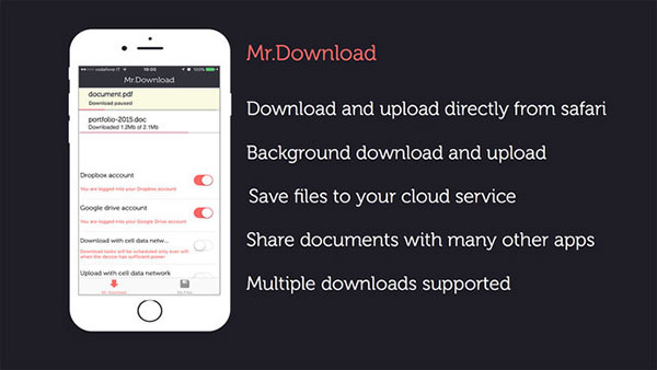 Mr Download แอพฯ ตัวช่วยดาวน์โหลด สำหรับ iPhone