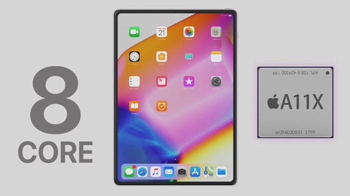 คอนเซ็ปต์ iPad Pro X 2018 ขอบจอบางเฉียบ กล้องคู่แนวตั้ง
