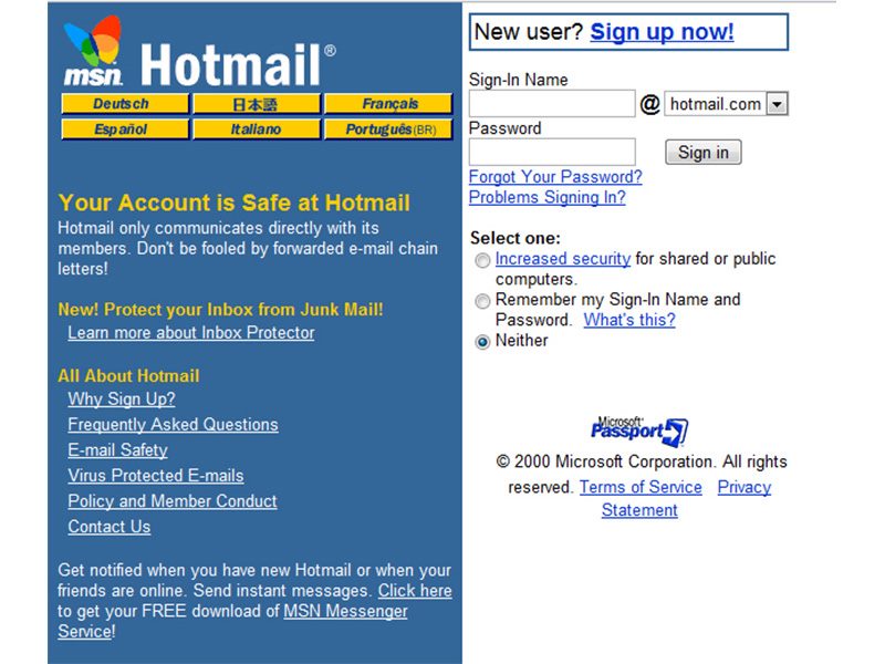 Hotmail MSN Messenger Hotmail MSN Messenger