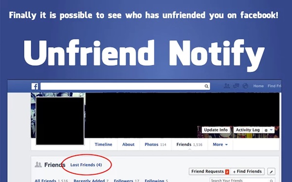 Unfriend Notify สำหรับดูว่าใคร Unfriend เราในเฟซบุ๊กด้วย Chrome