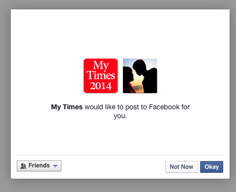 MyTimes 2014 Facebook สรุปเรื่องเด่นหน้าไทม์ไลน์แบบหน้าหนังสือพิมพ์